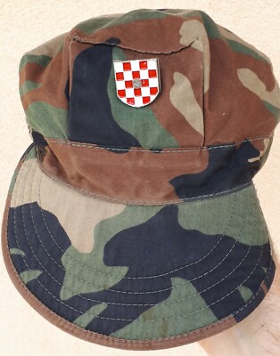 Croatia ARMY, HOS Paramilitary unit 1990s, hat cap badge, war time ...