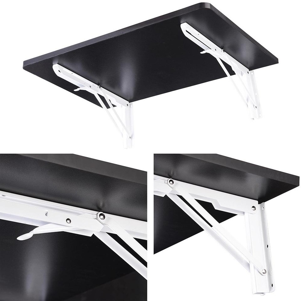 Wall Mounted Floating Folding Computer Desk PC Table Space Saving Home ...