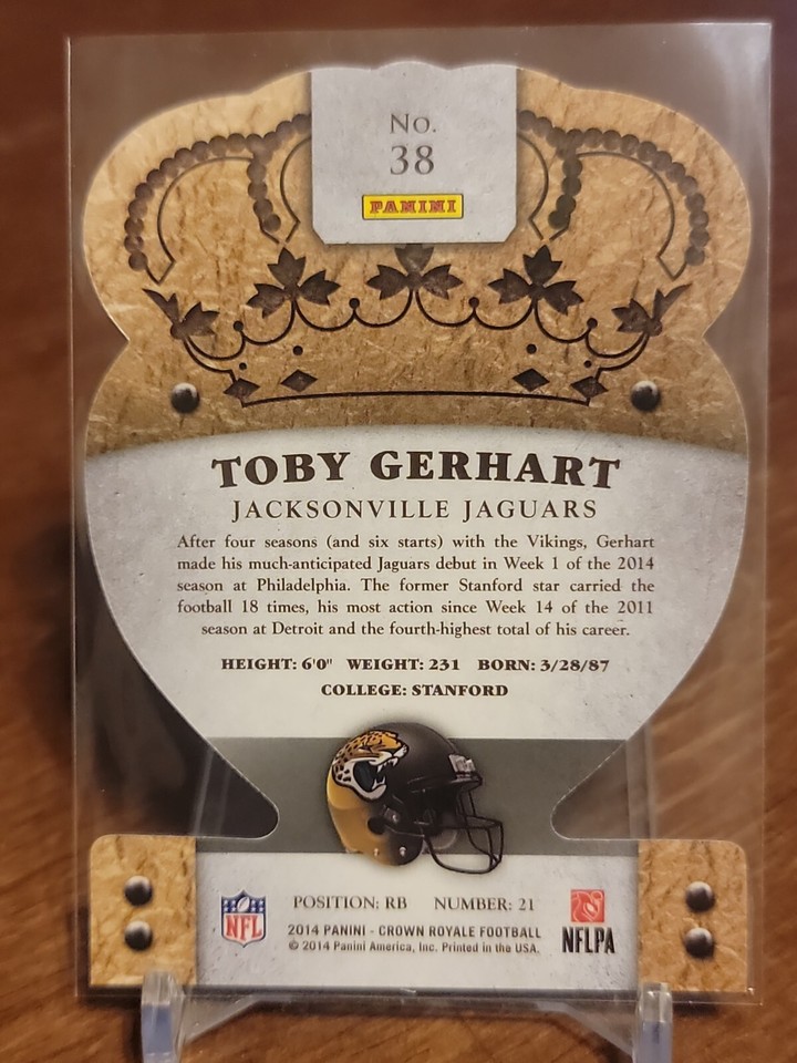 2014 Crown Royale #38 Toby Gerhart Jacksonville Jaguars | eBay