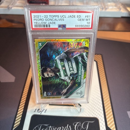 2021-22 Topps UEFA UCL Pedro Goncalves RC yellow jade 10/50 PSA 10 | eBay