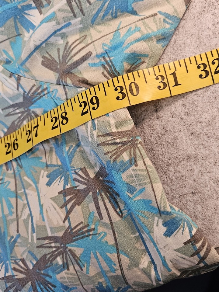 Oak Hill Hawaiian Shirt Men's 2XL Palm Tree Short Print Sleeve Beach ...
