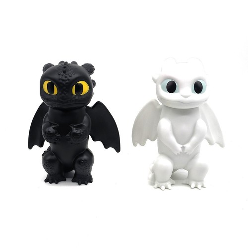 How to Train Your Dragon Toothless Night Fury Light Fury Figure Model ...