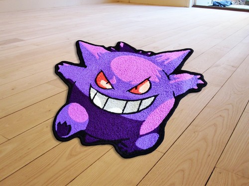 Gengar Cartoon Purple Area Carpet Living Room Rugs Bedroom Floor Mat ...