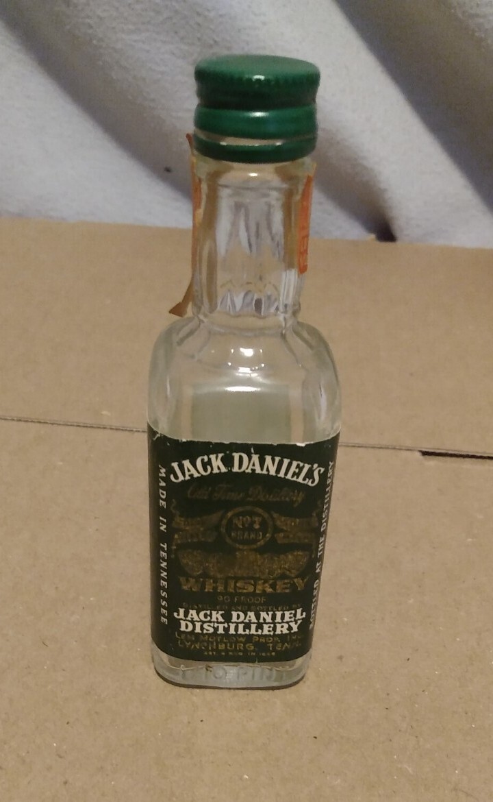 Jack Daniels Green Label 1/10th Pint Empty Bottle | eBay