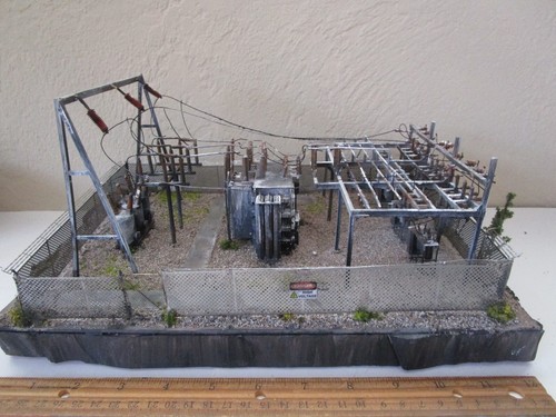 Vintage Pro Built Weathered HO 1/87 City Power Station Building For ...