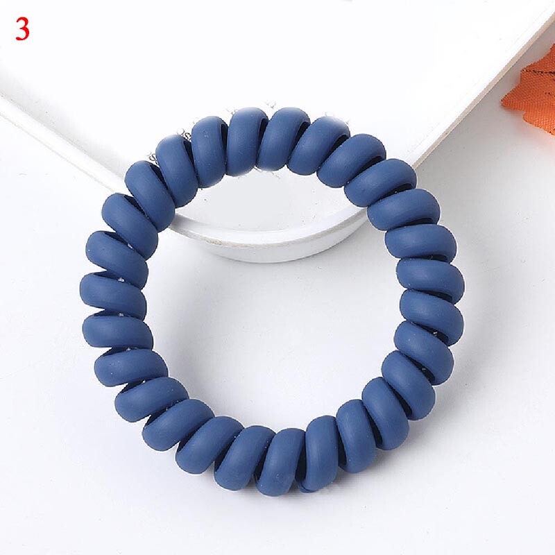 1Pcs Telephone Wire Elastic Rubber Band Traceless Girls Ponytail Hair ...