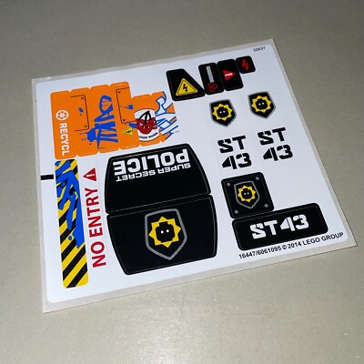 *New Lego Movie Original Unused Sticker Sheet from Super Cycle Chase ...