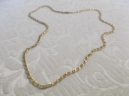 14K Yellow Gold 22" Italian Small Mariner Link Chain w/Lobster Claw | eBay