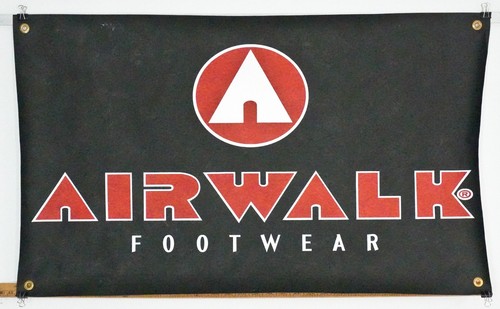 Airwalk Footwear Skateboard Banner Retail Ramp Poster Sign Tyvek 34" x ...