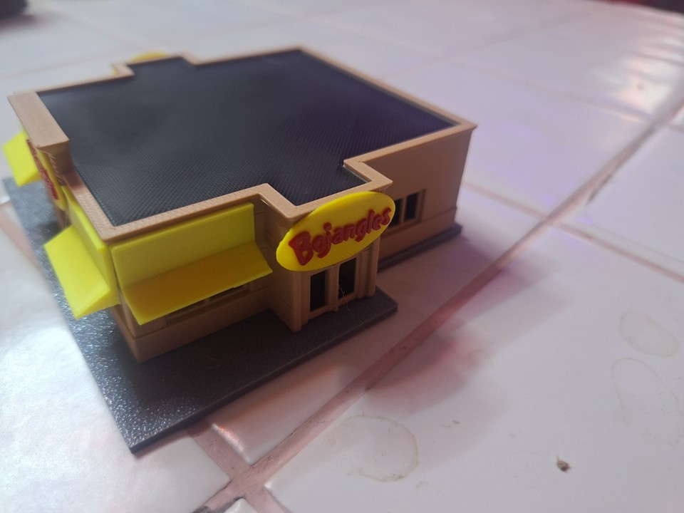 N Scale Bojangles Building custom Built Fast Food Restaurant 3D Printed ...