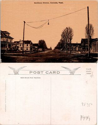 Centralia WA Residence District Postcard Unused (38350) | eBay