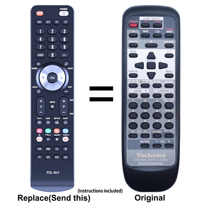 Replacement Remote Control For Technics EUR646463, SAAX720 | eBay