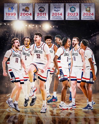 UCONN HUSKIES 2024 NCAA Champions Wall Art Poster - 8x10 Photo | eBay