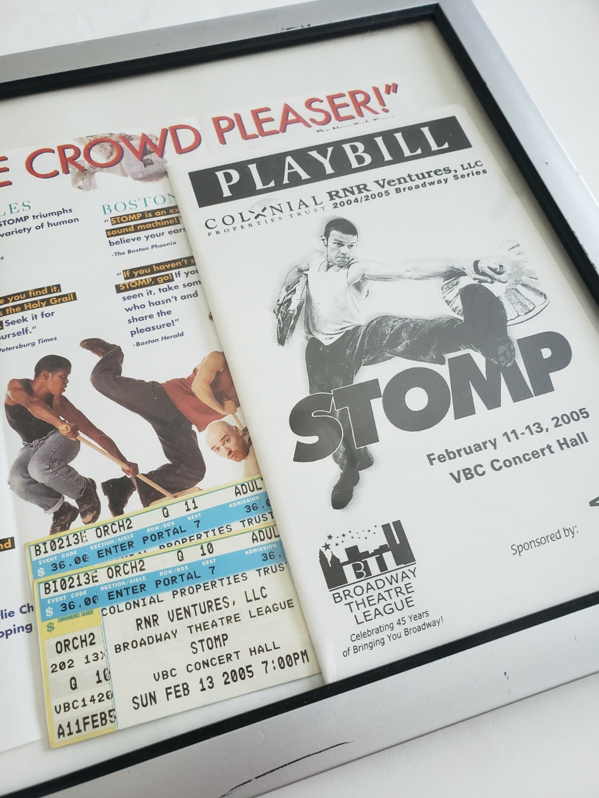 Broadway Theater Framed Souvenir Playbill STOMP | eBay