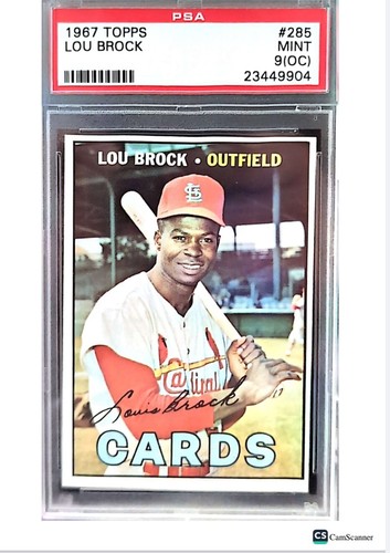 1967 Topps - Lou Brock PSA 9 SHARP corners!! #285 | eBay