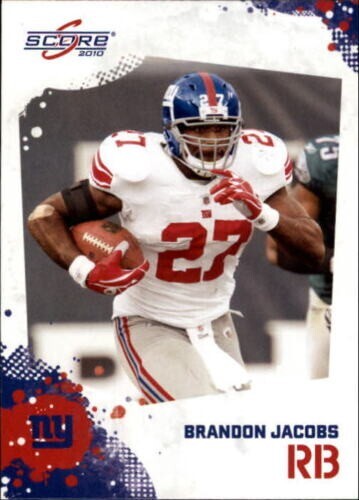 2010 Score Football Card #189 Brandon Jacobs | eBay