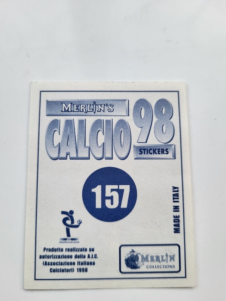 CAUET Inter Milan Serie A Merlin Calcio 1997/98 Sticker RARE ITEMS MADE ...