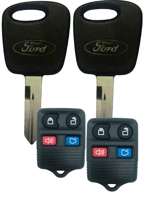 2X 4B Remotes + H72 PT TRANSPONDER Chip KEYS FORD LINCOLN MERCURY MAZDA ...