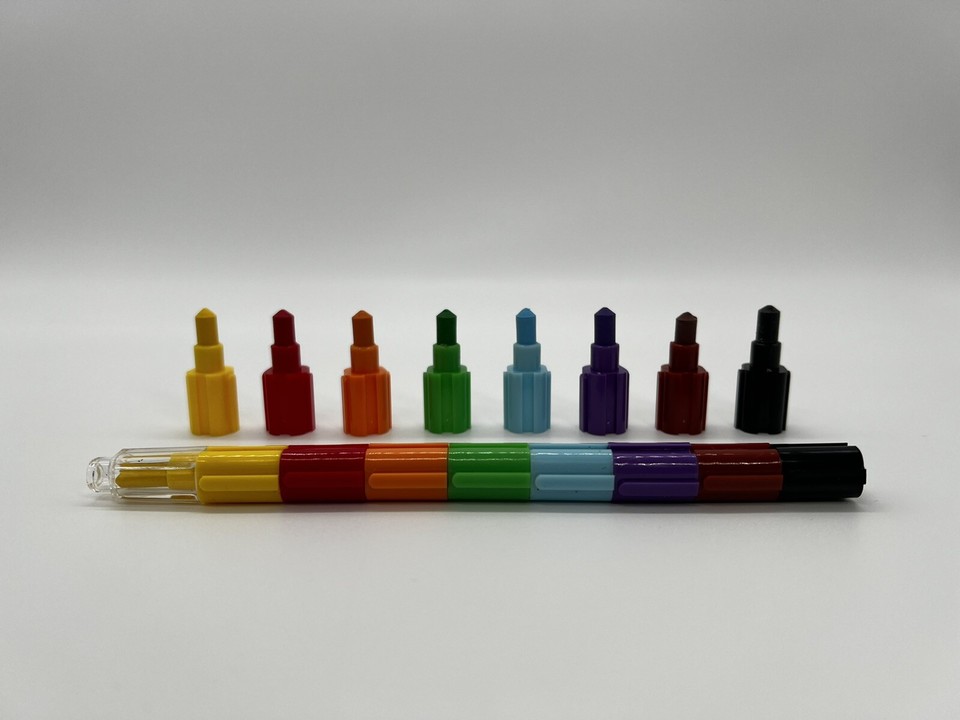 18 Pieces Stackable Crayons,12 Colors Stacking Crayons Party Favors | eBay