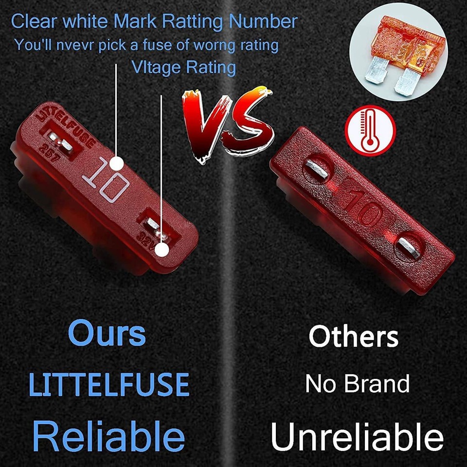 12V 12 Way Marine Fuse Fuse Panel with Ground & 12 Volt Fuse Box for ...