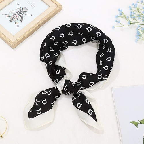 Women Elegant 27in Square Silk Feel Satin Scarf Head Neck Hair Tie ...