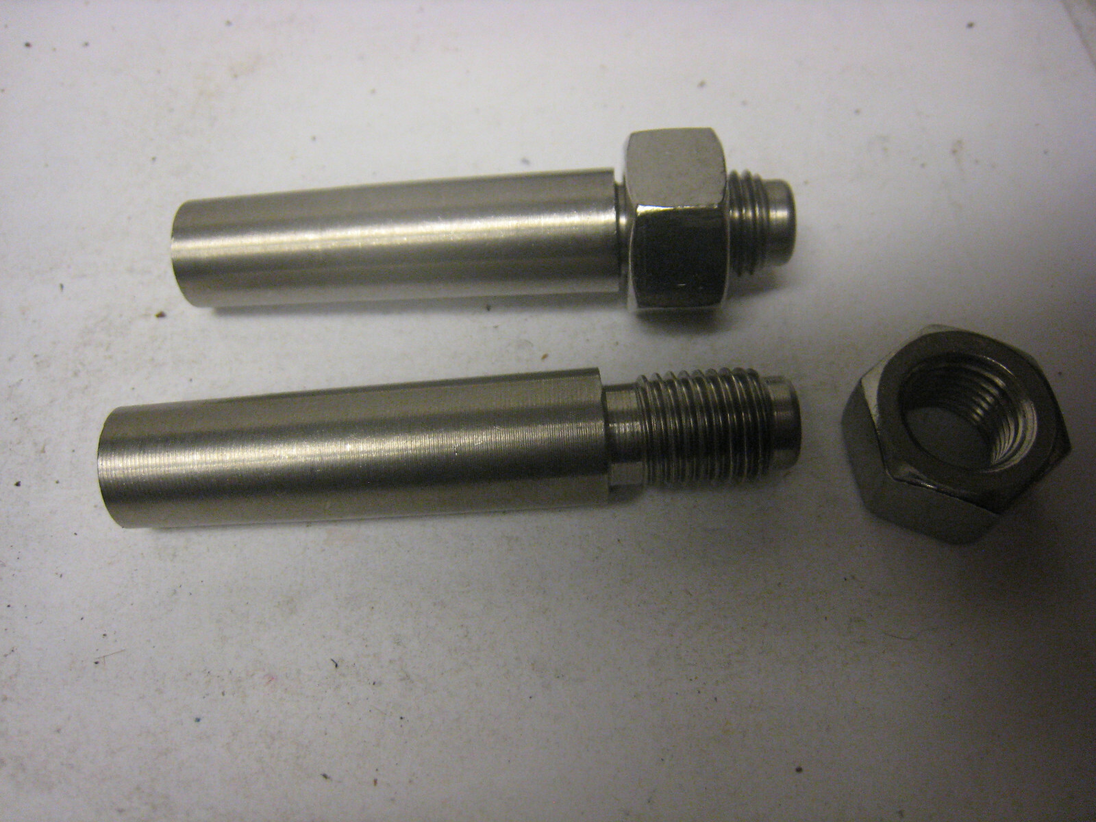 2 pc SS Shoulder studs 1/2" shaft 7/16-20 W/nut" 1-3/4 " long shoulder ...