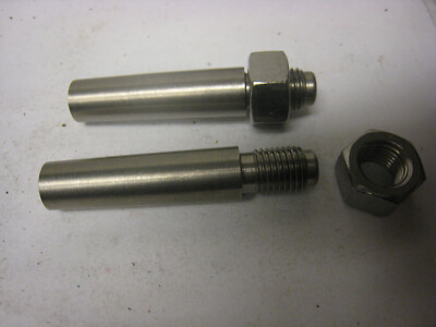 2 pc SS Shoulder studs 1/2" shaft 7/16-20 W/nut" 1-3/4 " long shoulder ...