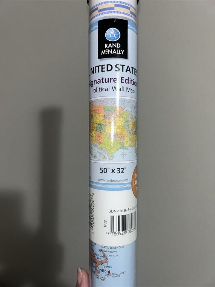 Rand McNally Signature Edition U.S. Wall Map - Laminated Rolled by Rand ...