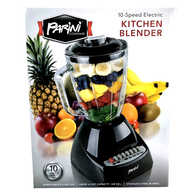 PARINI Cookware KITCHEN BLENDER 10 Speed ELECTRIC 6 Cup 48 oz ICY ...