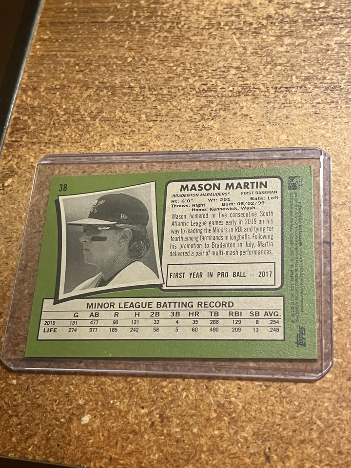 2020 Topps Heritage Minors Baseball # 38 Mason Martin | eBay