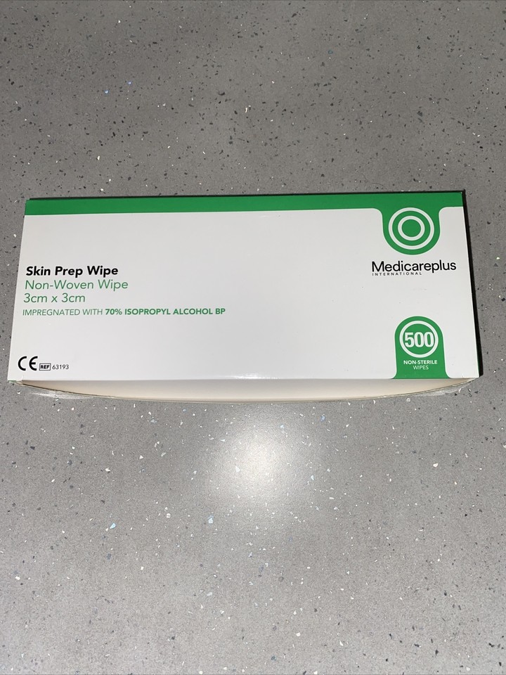 8 X 500 Skin prep Wipes 70% Isopropyl Alcohol Tattoo. Aesthetics 3cm X 3cm | eBay UK