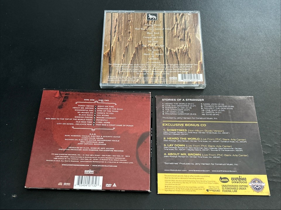 OAR 3 Cd Lot- STORIES OF A STRANGER PROMO CD & 34th & 8th, & Of A ...