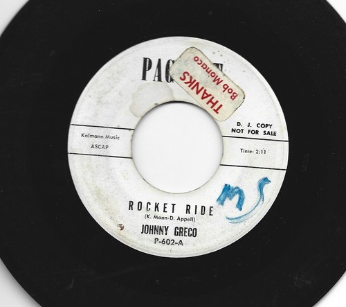 DOOWOP 45 - JOHNNY GRECO w/ FOUR EPICS - ROCKET RIDE - HEAR 1963 PROMO ...