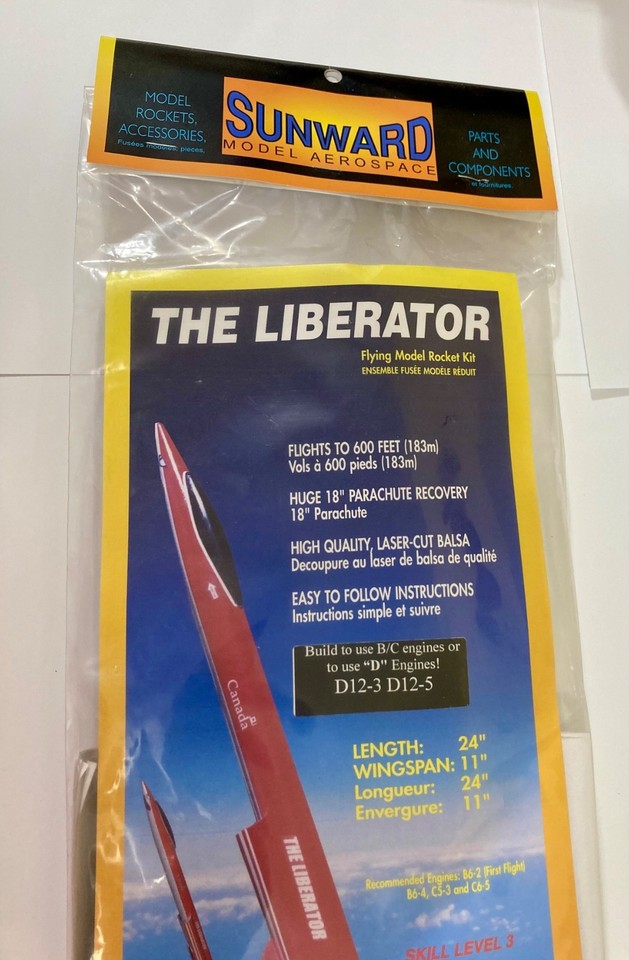 Sunward The Liberator Flying Model Rocket Kit New Sealed OOP | eBay