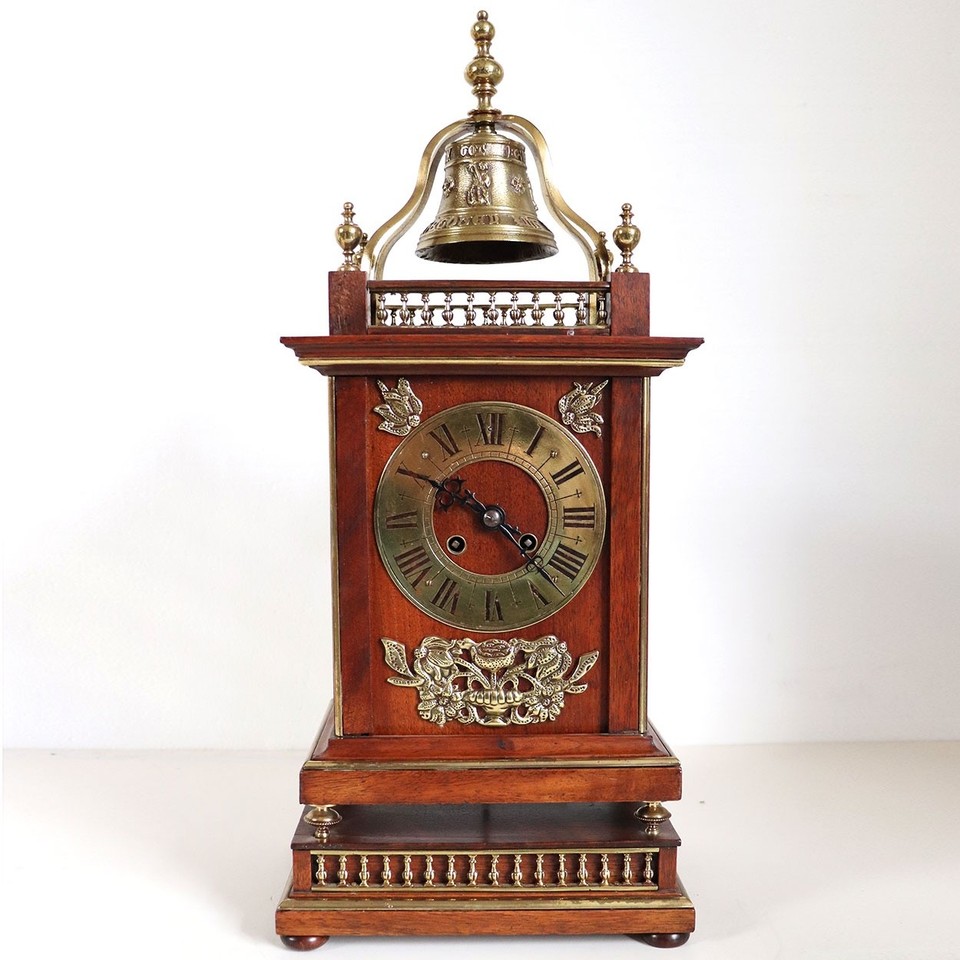 Antique French Parisian Planchon Walnut Brass Bracket Clock c. 1890 | eBay
