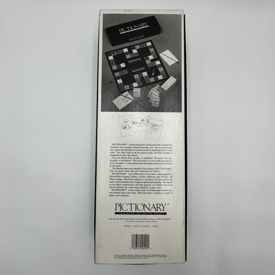 Vintage 1985 Pictionary First Edition The Game of Quick Draw ...