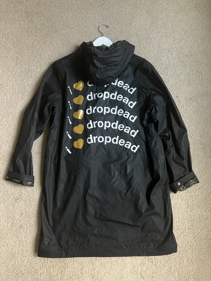 Drop Dead I Love Drop Dead Jacket Large Streetwear Rain Trench Coat ...