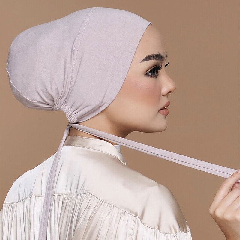 Adjustable Muslim Head scarf Inner Hijab Caps Islamic Underscarf Ninja ...