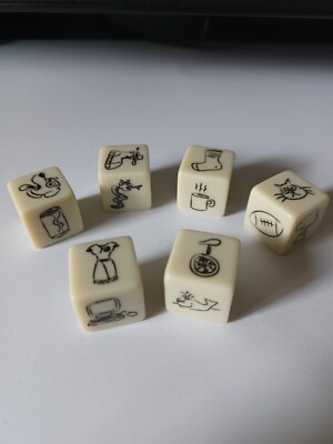 #4 Storytelling Dice Set – 6 Engraved Dice for Creative Storytelling ...