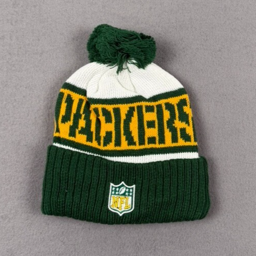 NWT New Era Knit Green Bay Packers NFL Removable Pom Beanie Stocking ...