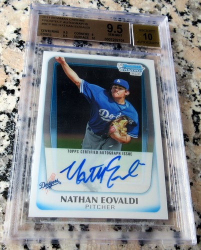 NATHAN EOVALDI 2011 Bowman Chrome AUTO Rookie Card RC BGS 9.5 10🔥 ...