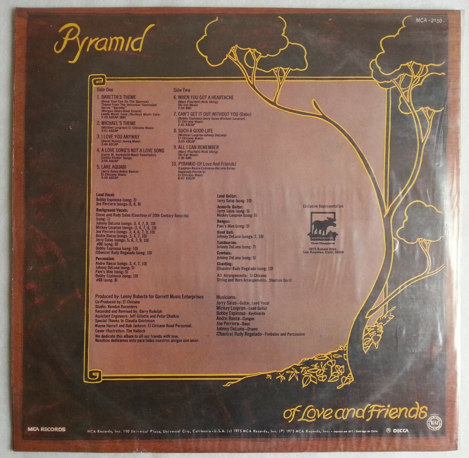 EL CHICANO PYRAMID OF LOVE AND FRIENDS INCL "BARETTA'S THEME" 1975 ...