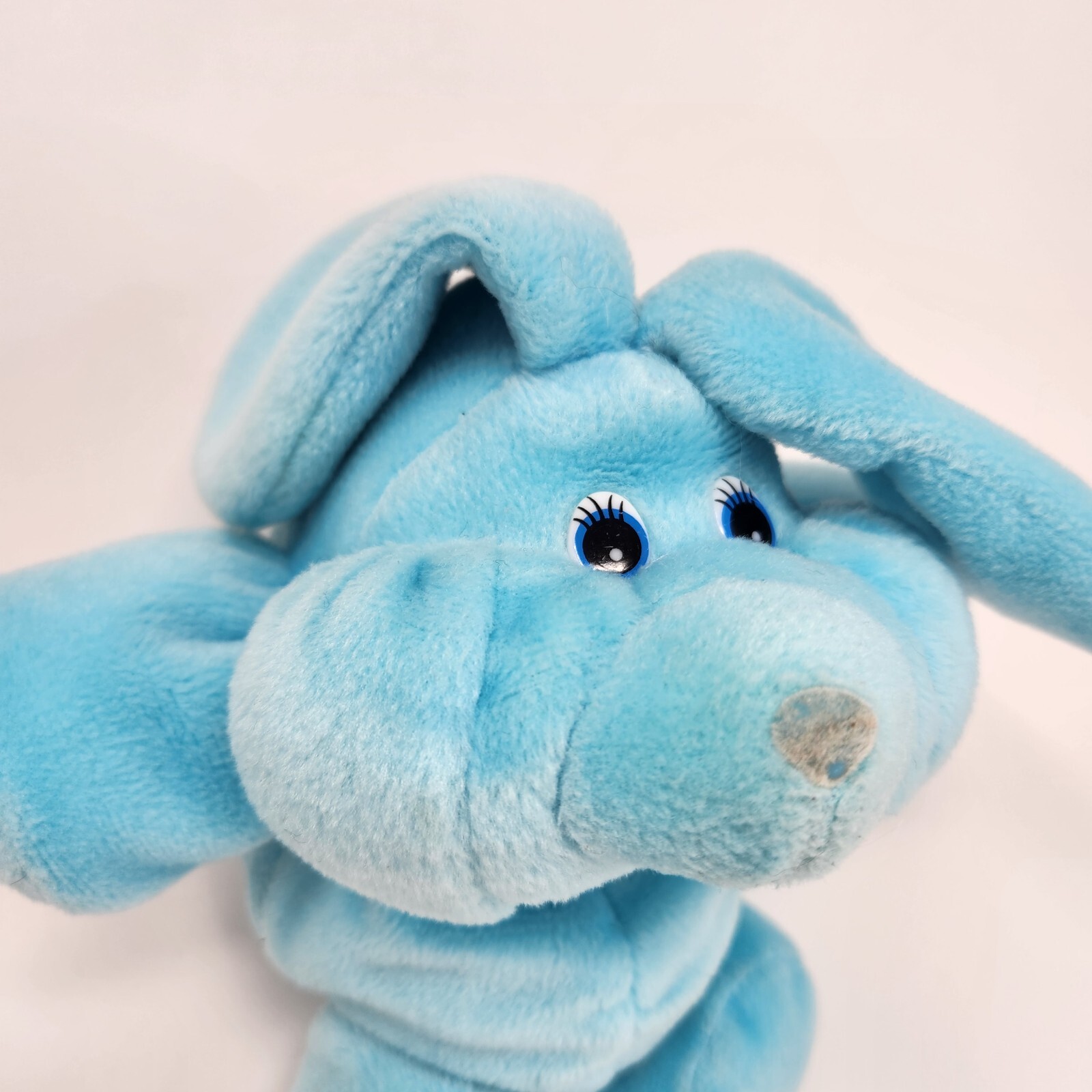 8" VINTAGE JERRY ELSNER PETS BABY BLUE BUNNY RABBIT STUFFED ANIMAL ...