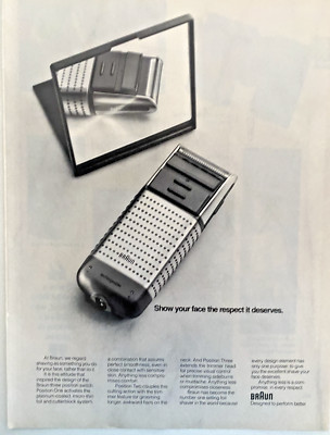 Braun Foil Shaver Vintage 1989 Magazine Ad | eBay
