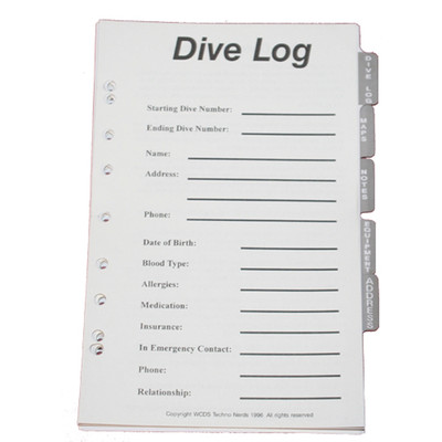 JCS Dive Log Organizer Pages for 3-Ring Binder Dive Log | eBay