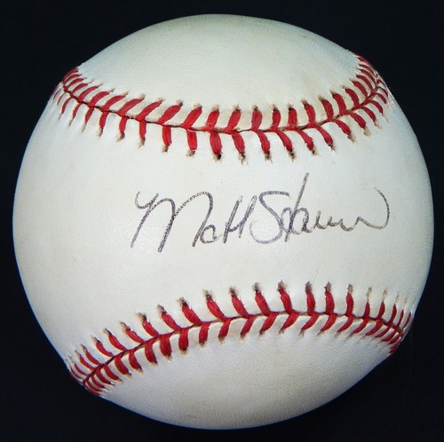 VTG MATT STAIRS AUTOGRAPHED GENE BUDIG SIGNED RAWLINGS BASEBALL 1990s ...