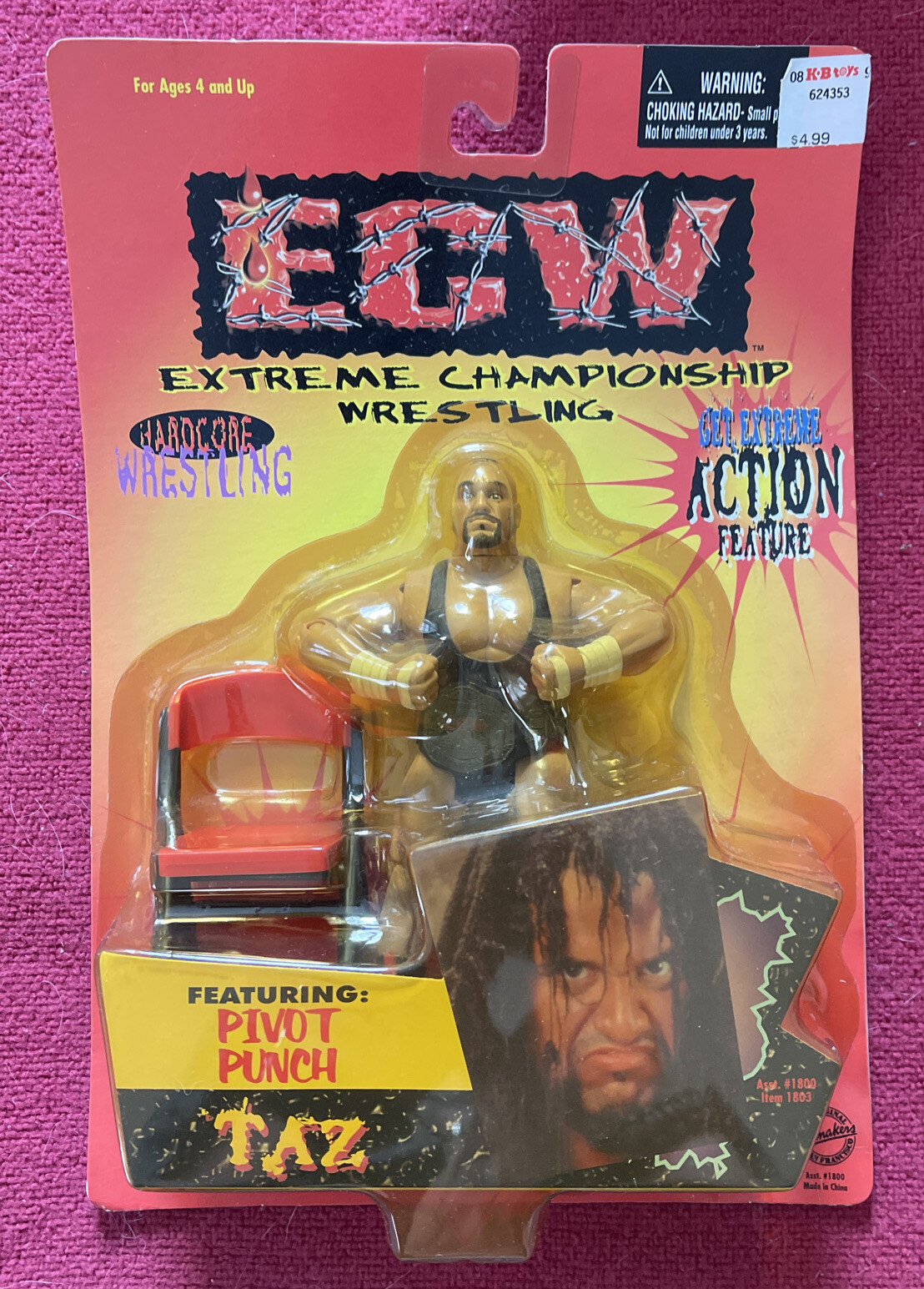 ECW TAZ 1999 First Series Extreme Championship Wrestling Pivot Punch ...