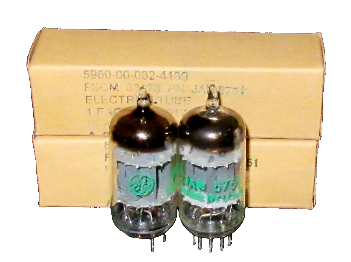 NOS NIB MATCHED PAIR GE JAN 5751 12AX7 MILITARY TUBES! PHONO GRADE! | eBay