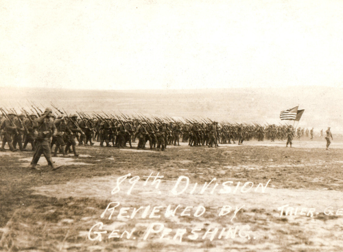 WWI Army Soldiers 89th Infantry Pershing Review Real Photo Postcard | eBay