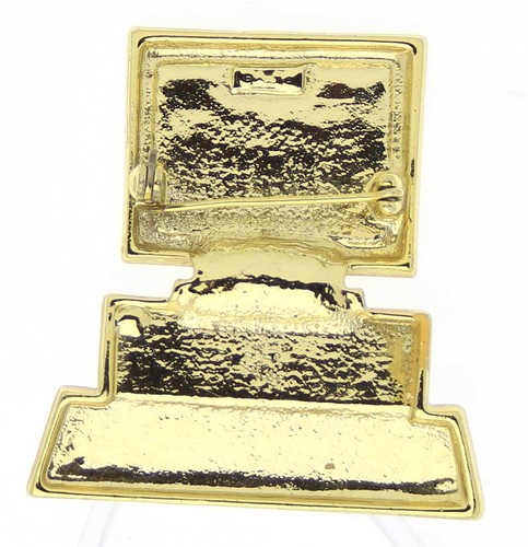 80s Vintage Retro Old School Desktop PC Computer Brooch Pin, Signed AJC ...